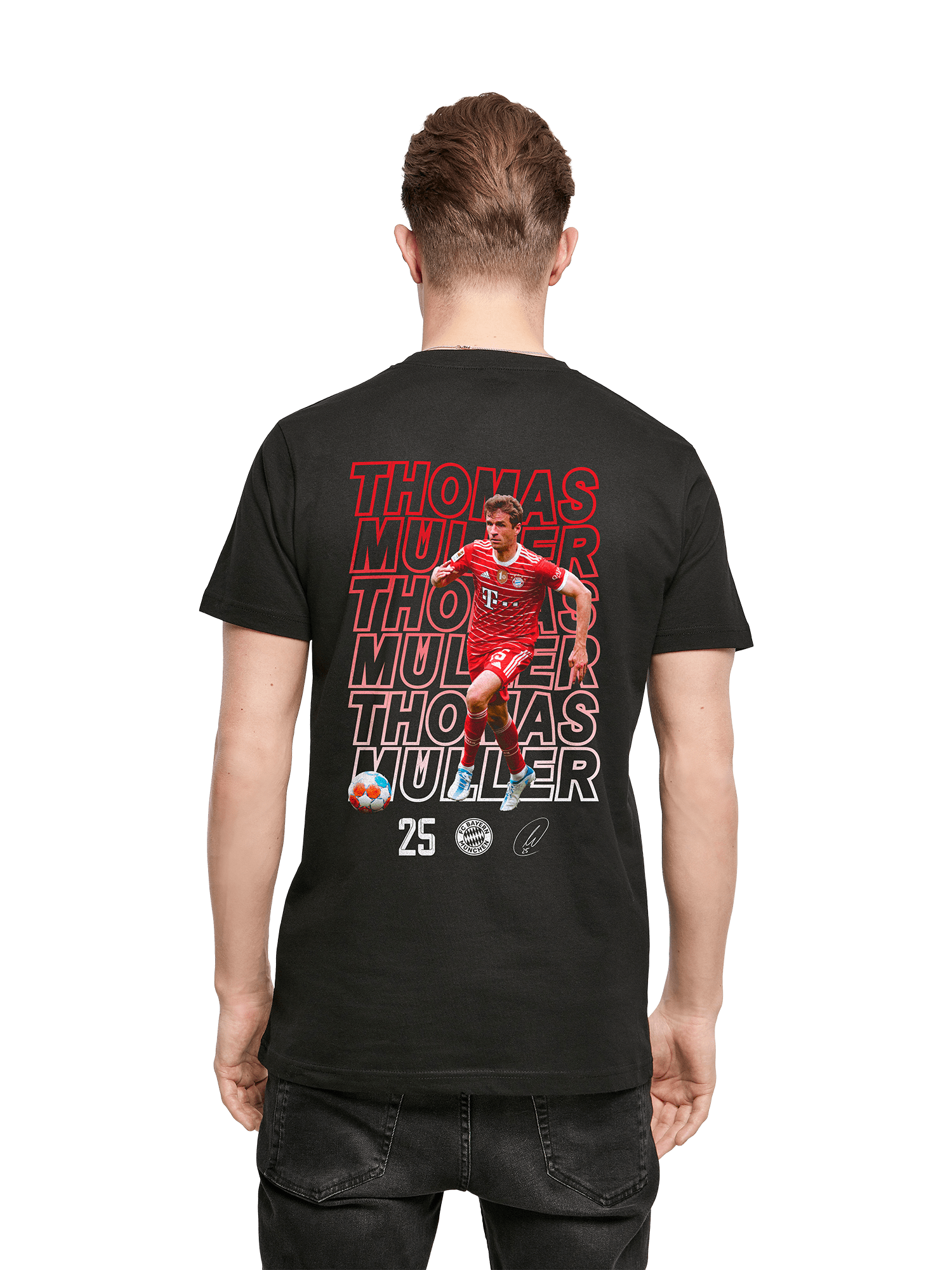 Men Müller T-shirt black | Official FC Bayern Munich Store