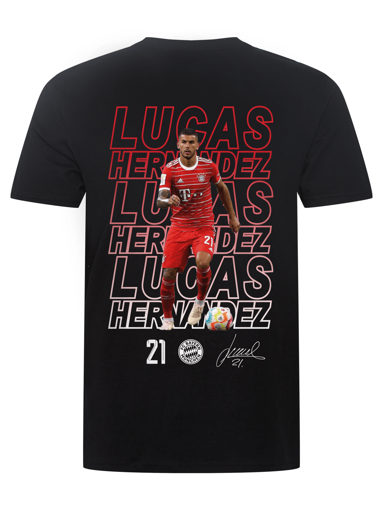 Men T-Shirt Hernández black | Official FC Bayern Munich Store