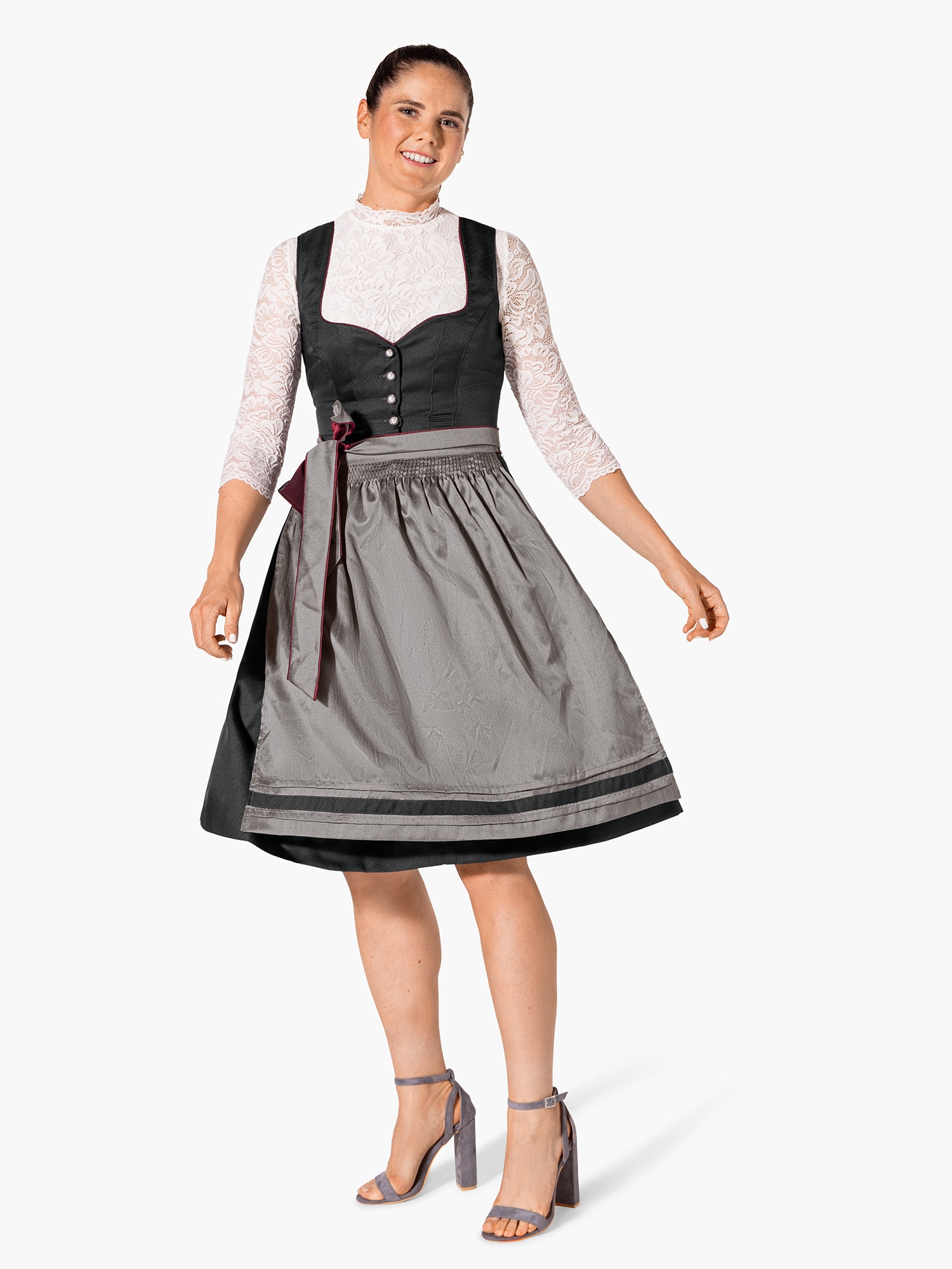 Damen Dirndl mit Herzausschnitt grau | Offizieller FC Bayern Store