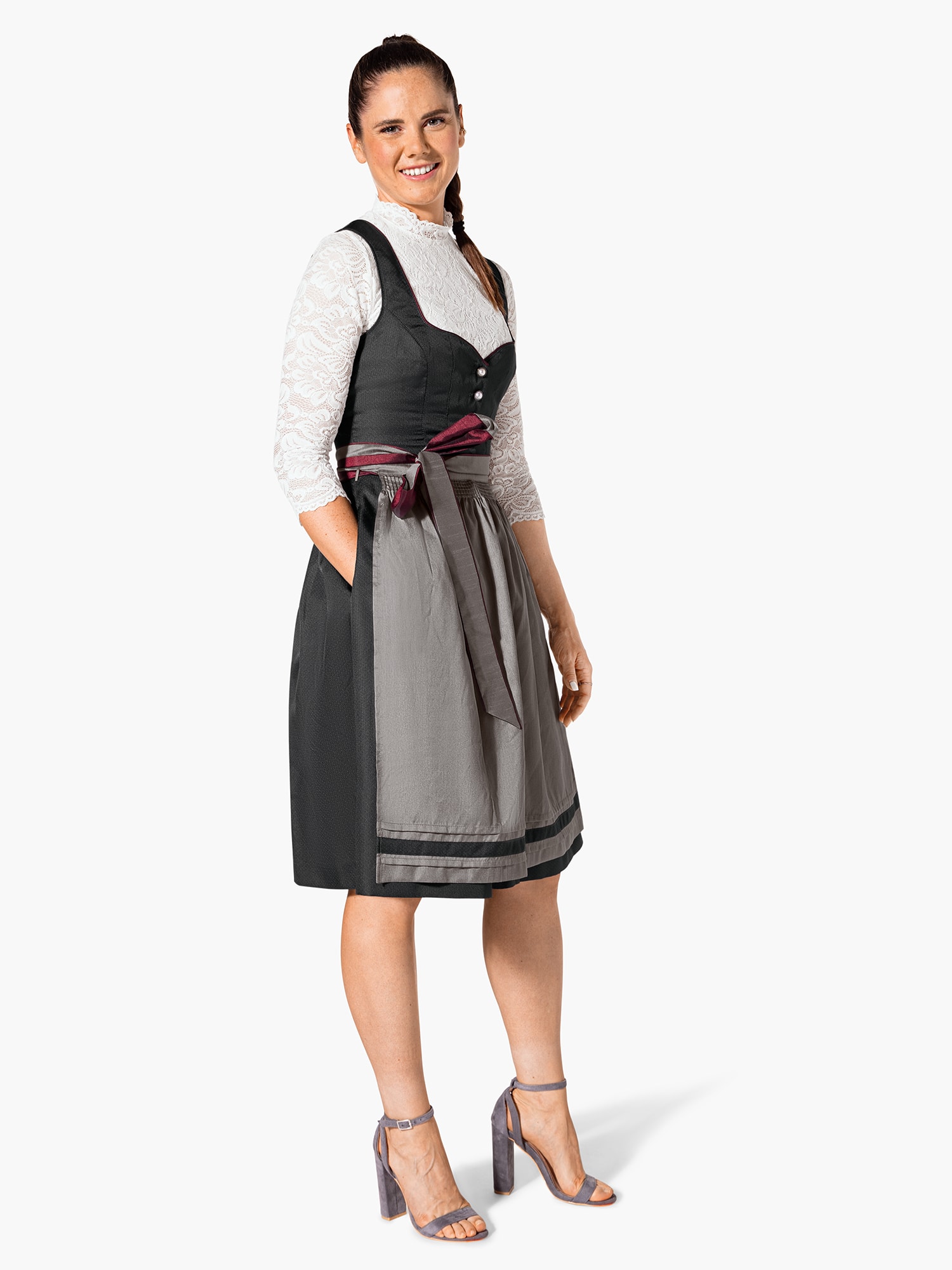 Women Dirndl with a heart cutout grey | Official FC Bayern Munich Store