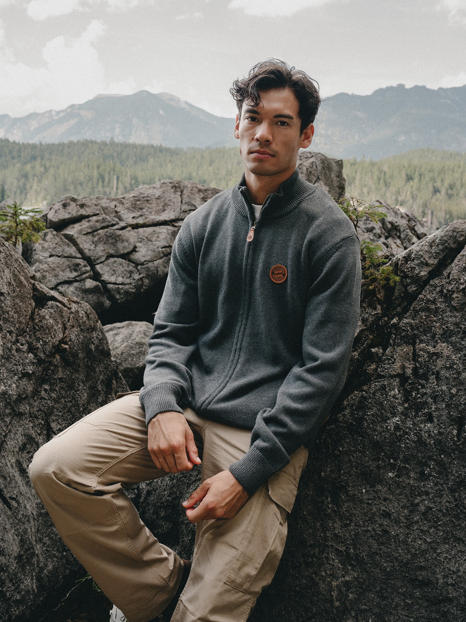 Men Zip-Cardigan Heimat grey | Official FC Bayern Munich Store