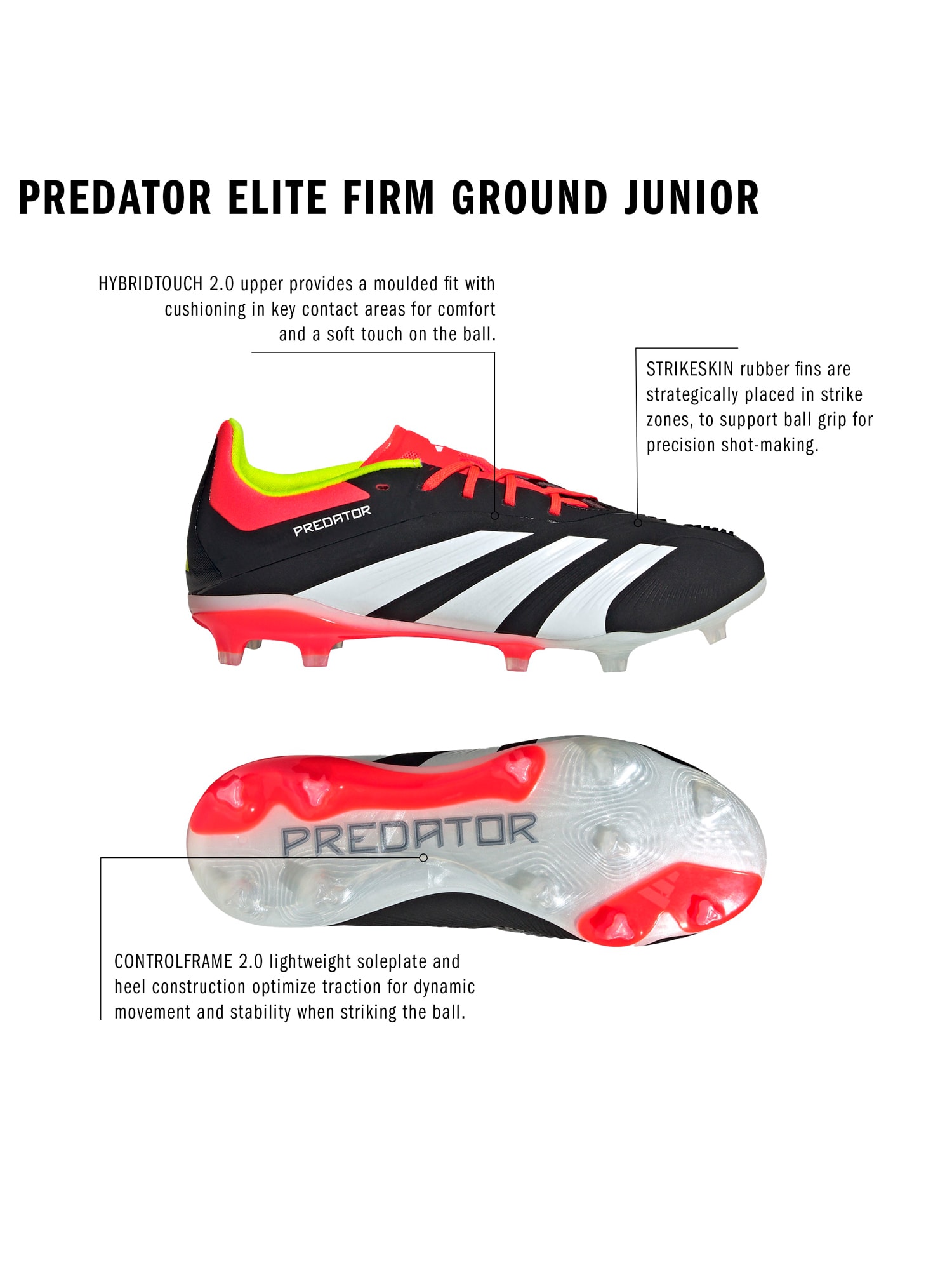 Kinder Fußballschuhe PREDATOR ELITE FG J schwarz | Offizieller FC ...