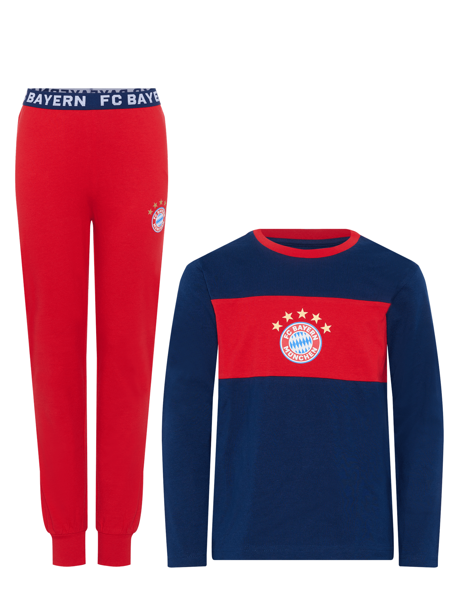 Kids Pajamas 5 stars multicoloured | Official FC Bayern Munich Store