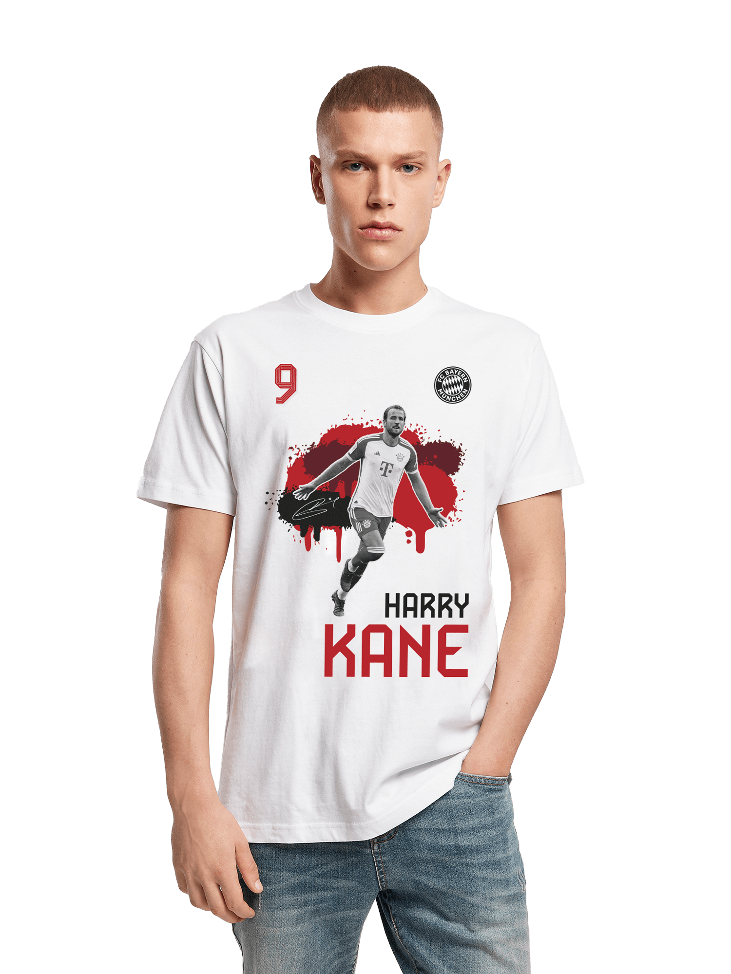 Men T-Shirt Kane white | Official FC Bayern Munich Store