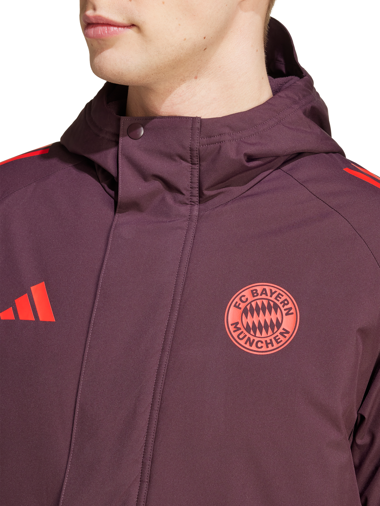 Men Teamline stadium jacket bordeaux | Official FC Bayern Munich Store