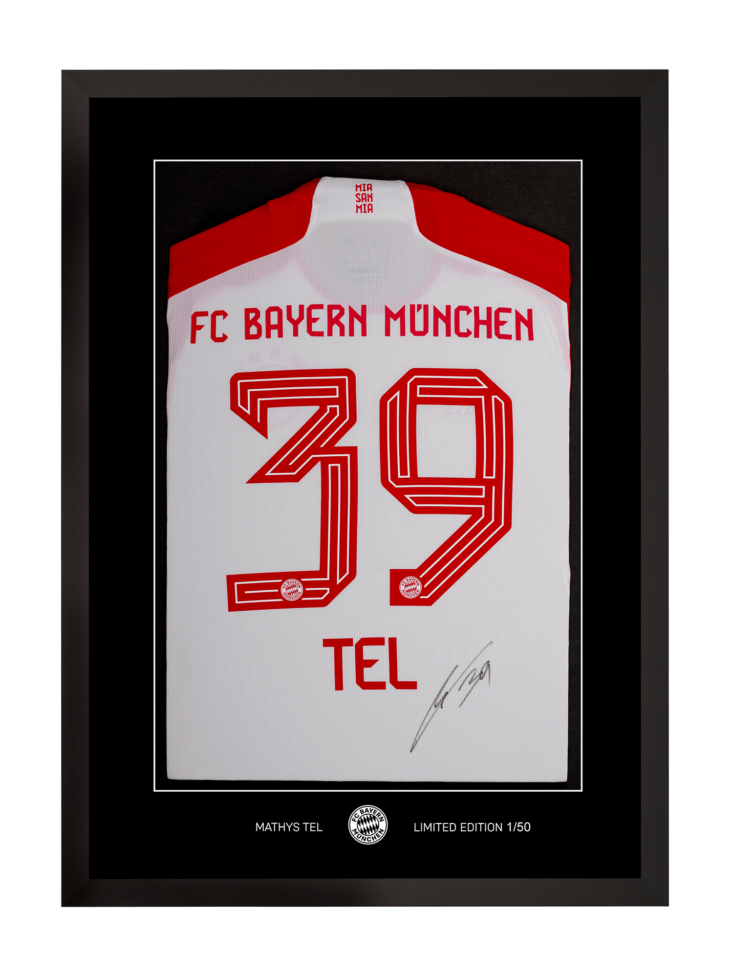 Trikotrahmen Tel + Unterschrift | Offizieller FC Bayern Store