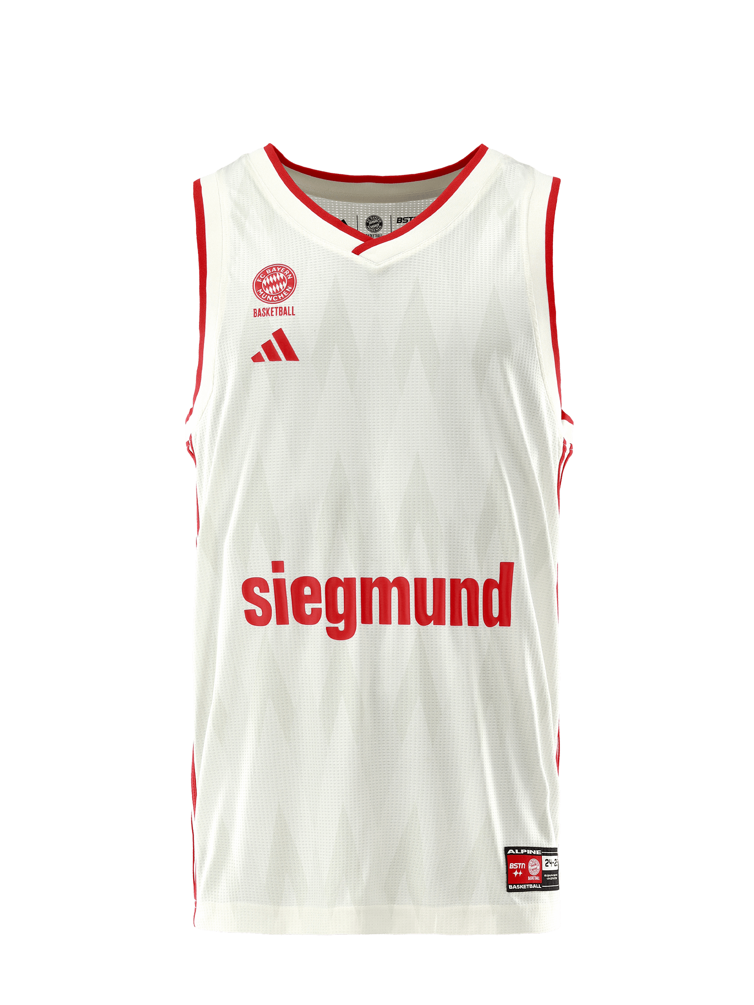 Kinder Basketball Auth Trikot Away 24 25 Beige Offizieller FC Bayern