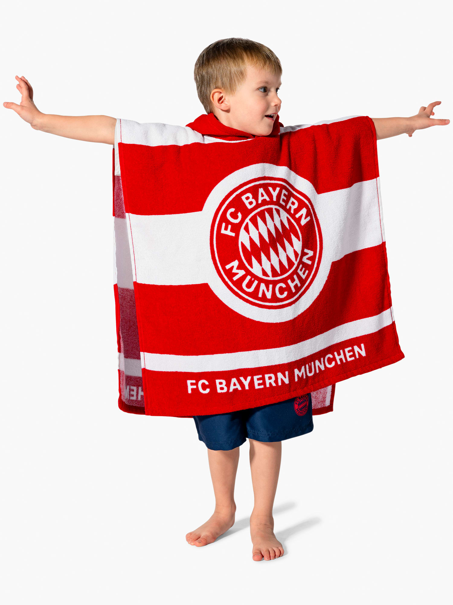 Kids Bathing poncho red/white | Official FC Bayern Munich Store