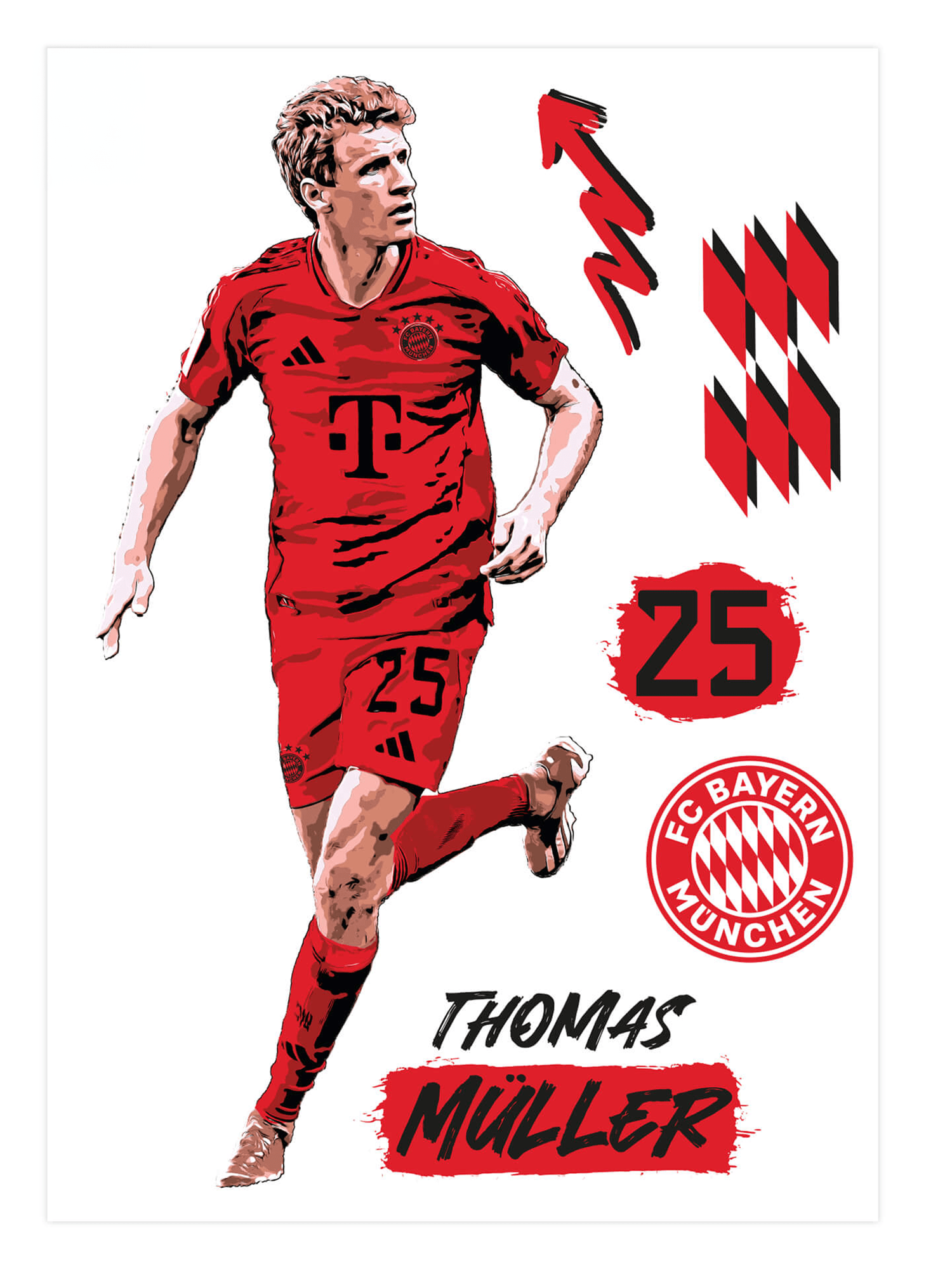 Wandtattoo Müller | Offizieller FC Bayern Store