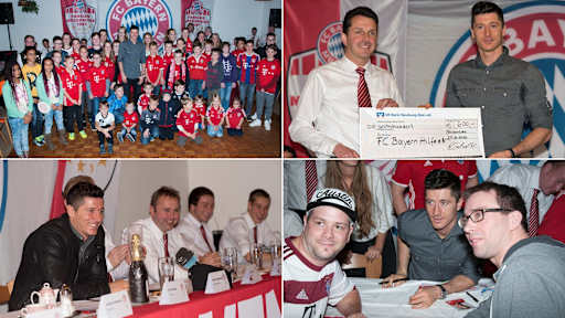 Die FCB-Profis auf Fanclubbesuch