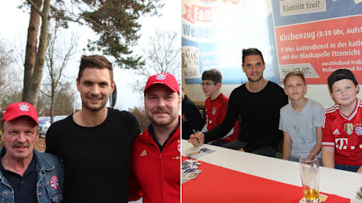 Die FCB-Profis auf Fanclubbesuch