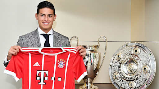 James' first day at FC Bayern
