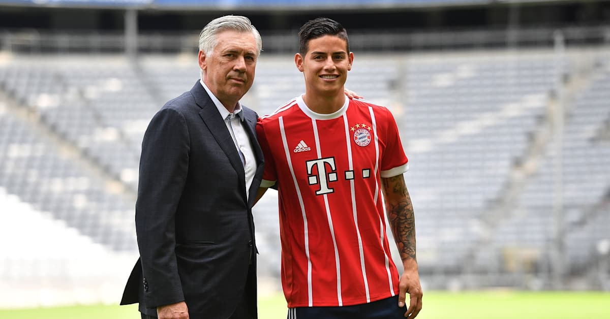 James' first day at FC Bayern