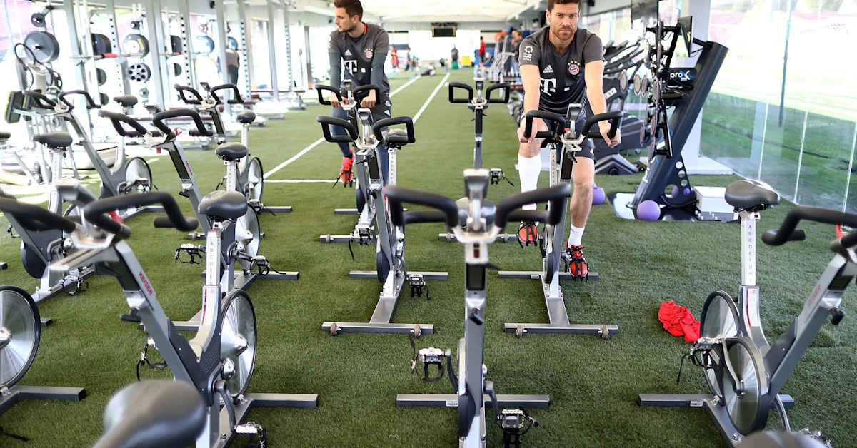 Calentamiento en el gimnasio en Doha