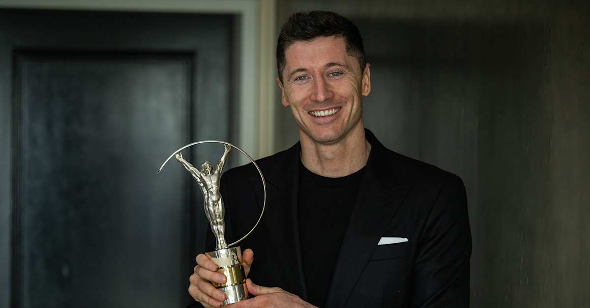 Robert Lewandowski honoured at Laureus World Sports Awards