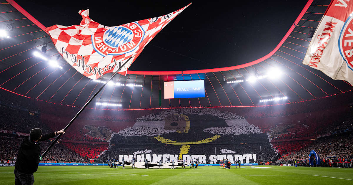 Great support from Bayern fans with stunning Tifo