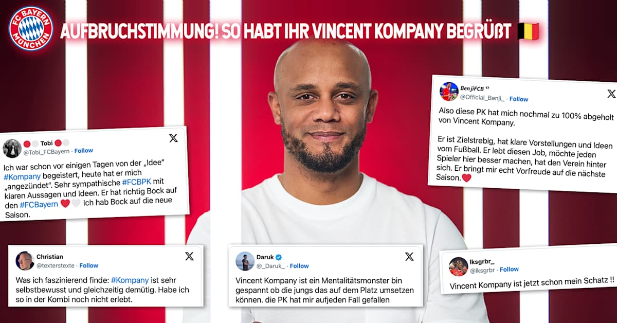 Aufbruchstimmung! So habt Ihr Vincent Kompany begrüßt