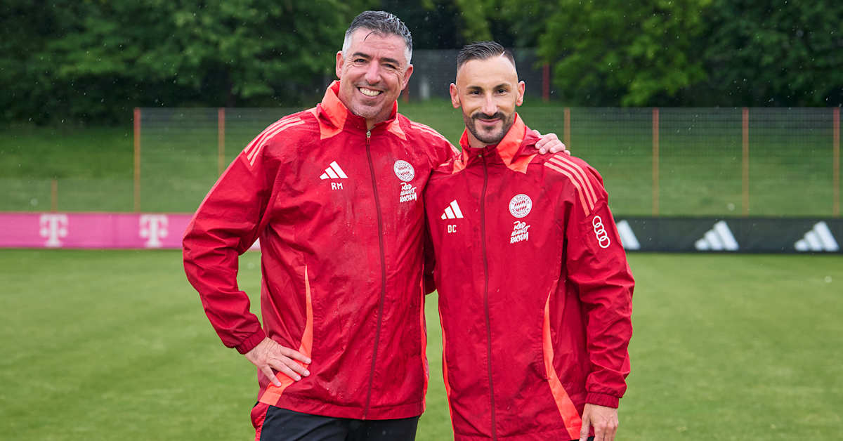 FC Bayern World Squad-Trainer Roy Makaay und Diego Contento im Interview