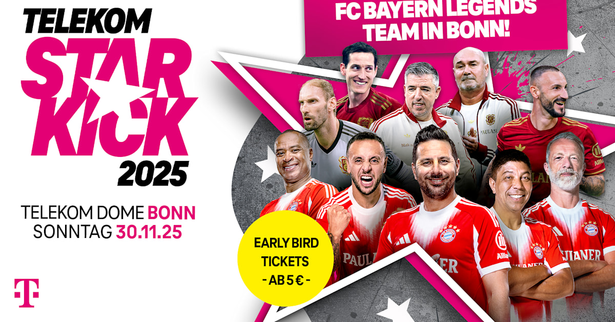 FC Bayern Legends-Team beim Telekom Starkick 2025 in Bonn
