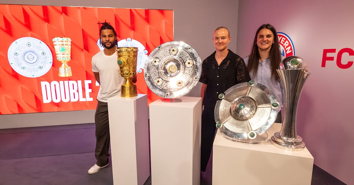 Doubles: Gnabry, Harder & Damjanovic im FC Bayern Museum