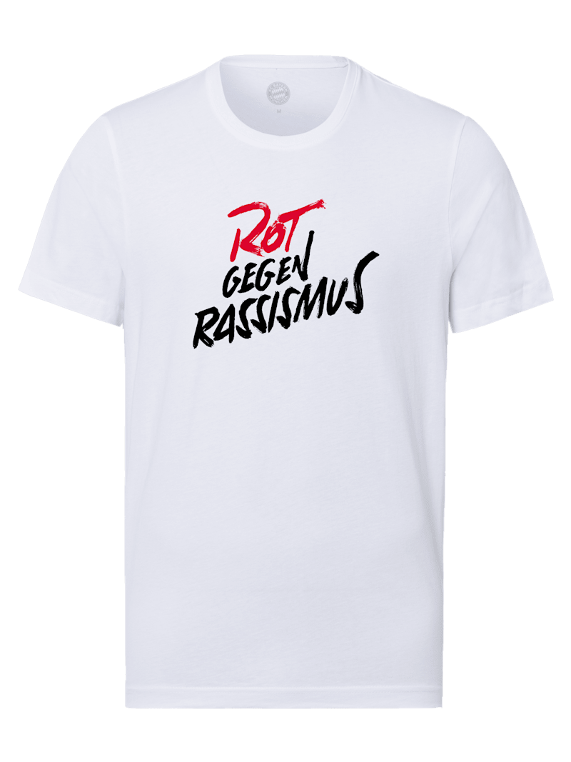 Herren T-Shirt Rot gegen Rassismus weiß | Offizieller FC Bayern Store