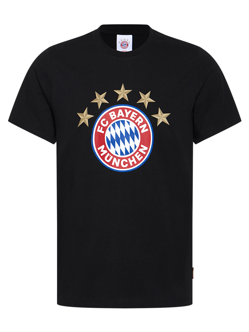 Men T-shirt with logo black | Official FC Bayern Munich Store