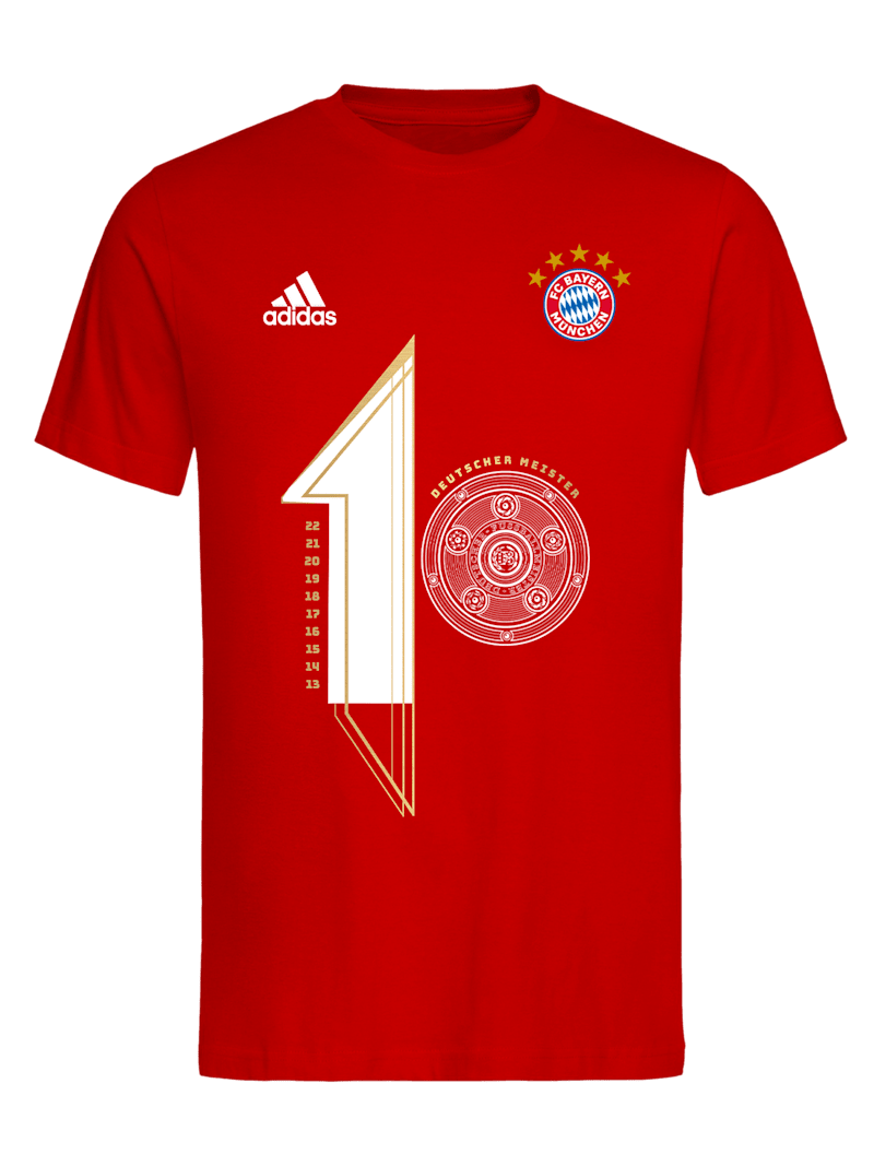 Men T-shirt German Champion 2022 red | Official FC Bayern Munich Store