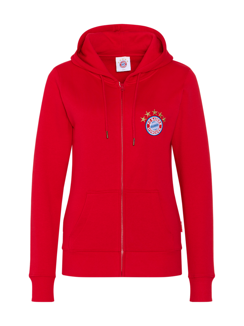 Damen Zip-Hoodie Logo rot | Offizieller FC Bayern Store