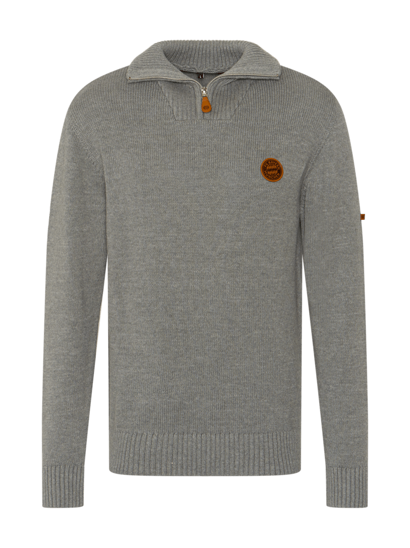 Men Knitted troyer home grey | Official FC Bayern Munich Store