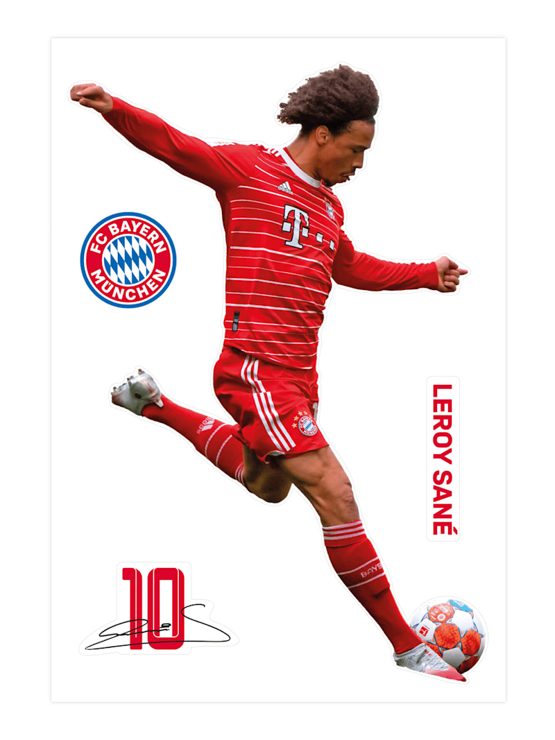 Kinder Wandtattoo Sané rot | Offizieller FC Bayern Store