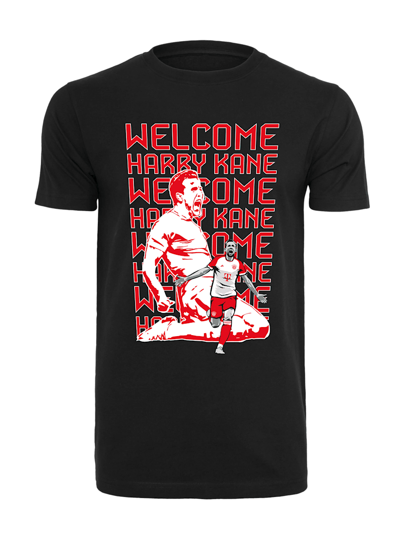 Men T-Shirt Welcome Harry Kane black | Official FC Bayern Munich Store