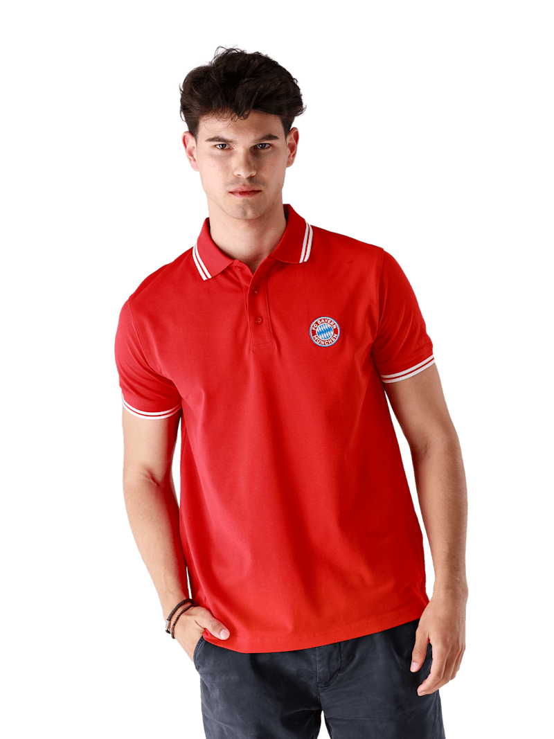 Men Essential Polo Shirt Red Official Fc Bayern Munich Store