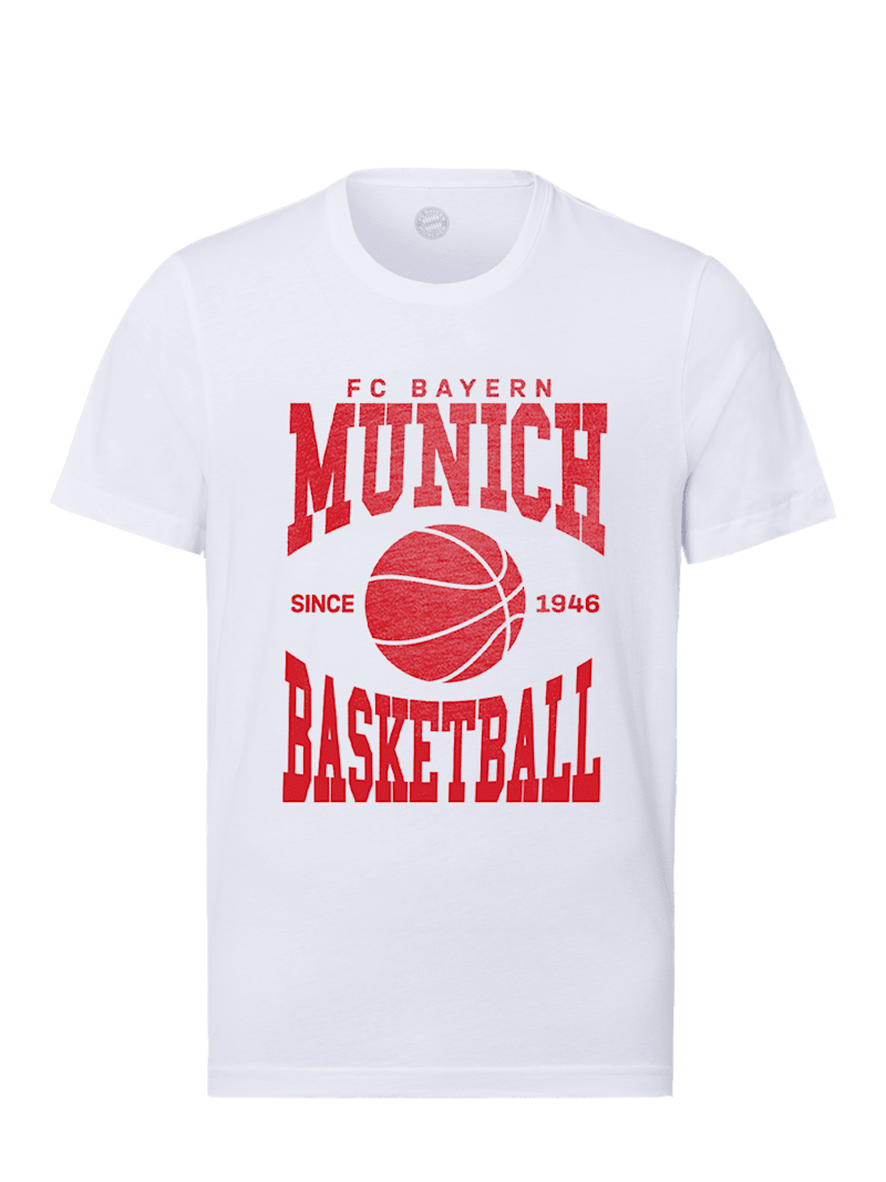 Kids Basketball College T-Shirt white | Official FC Bayern Munich Store