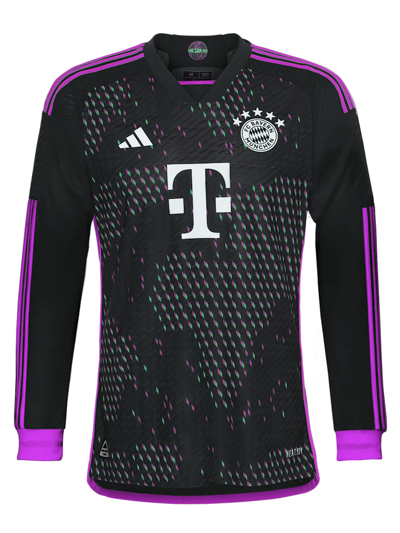 Herren Authentic Langarm Trikot Away 23-24 schwarz | Offizieller FC Bayern Store