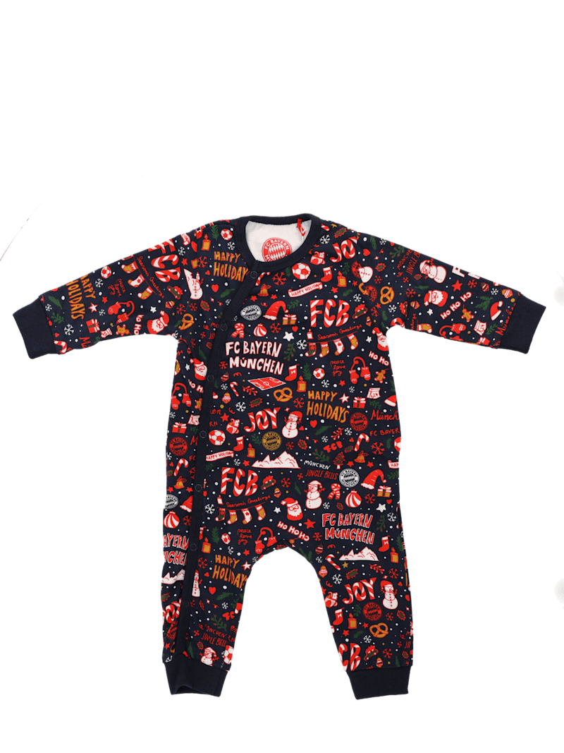 Baby Strampler Family Winter rot/weiß | Offizieller FC Bayern Store