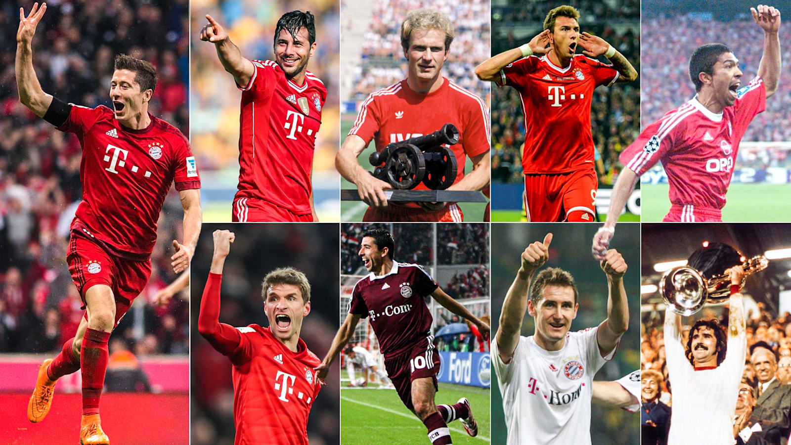 Bayern's legendary strikers and their best goals