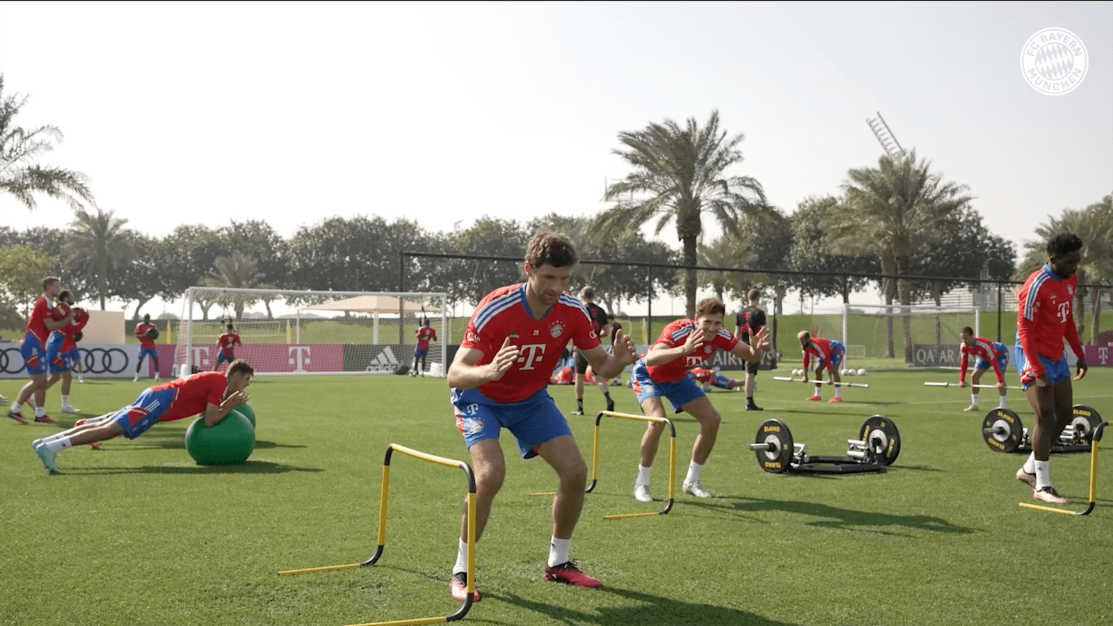 Video: Full power! Bayern sweat in strength circuits
