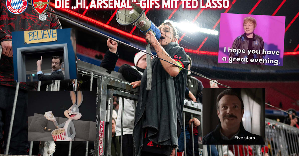Die "Hi, Arsenal"-GIFs mit Ted Lasso