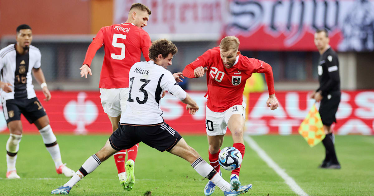 Germany side with five FCB players downed by Laimer's Austrians