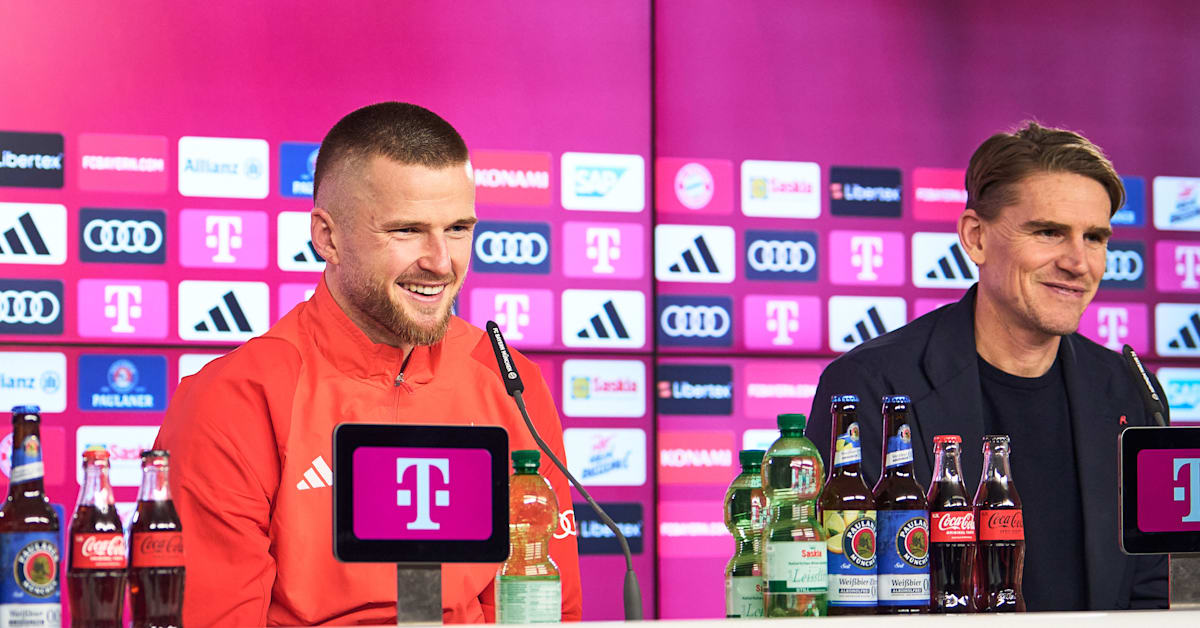 Video: Eric Dier's unveiling as a Bayern player with Christoph Freund