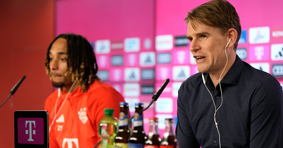 Video: Die Vorstellung von Sacha Boey mit Christoph Freund | FC Bayern