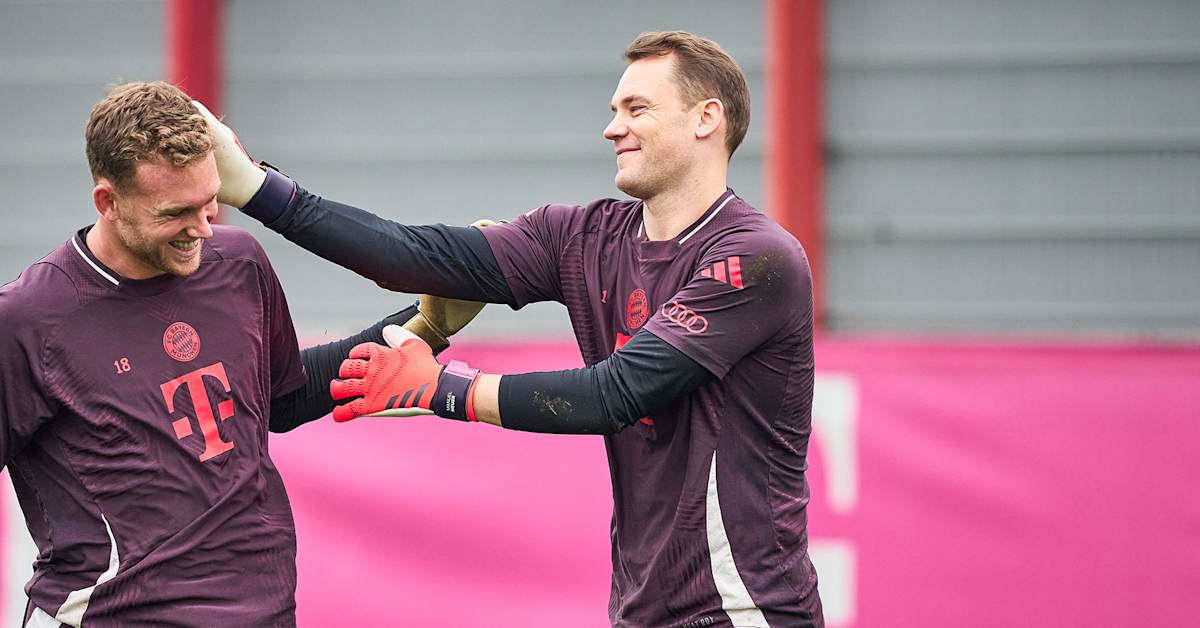 FC Bayern-Training vor Leverkusen | Neuer & Tel zurück