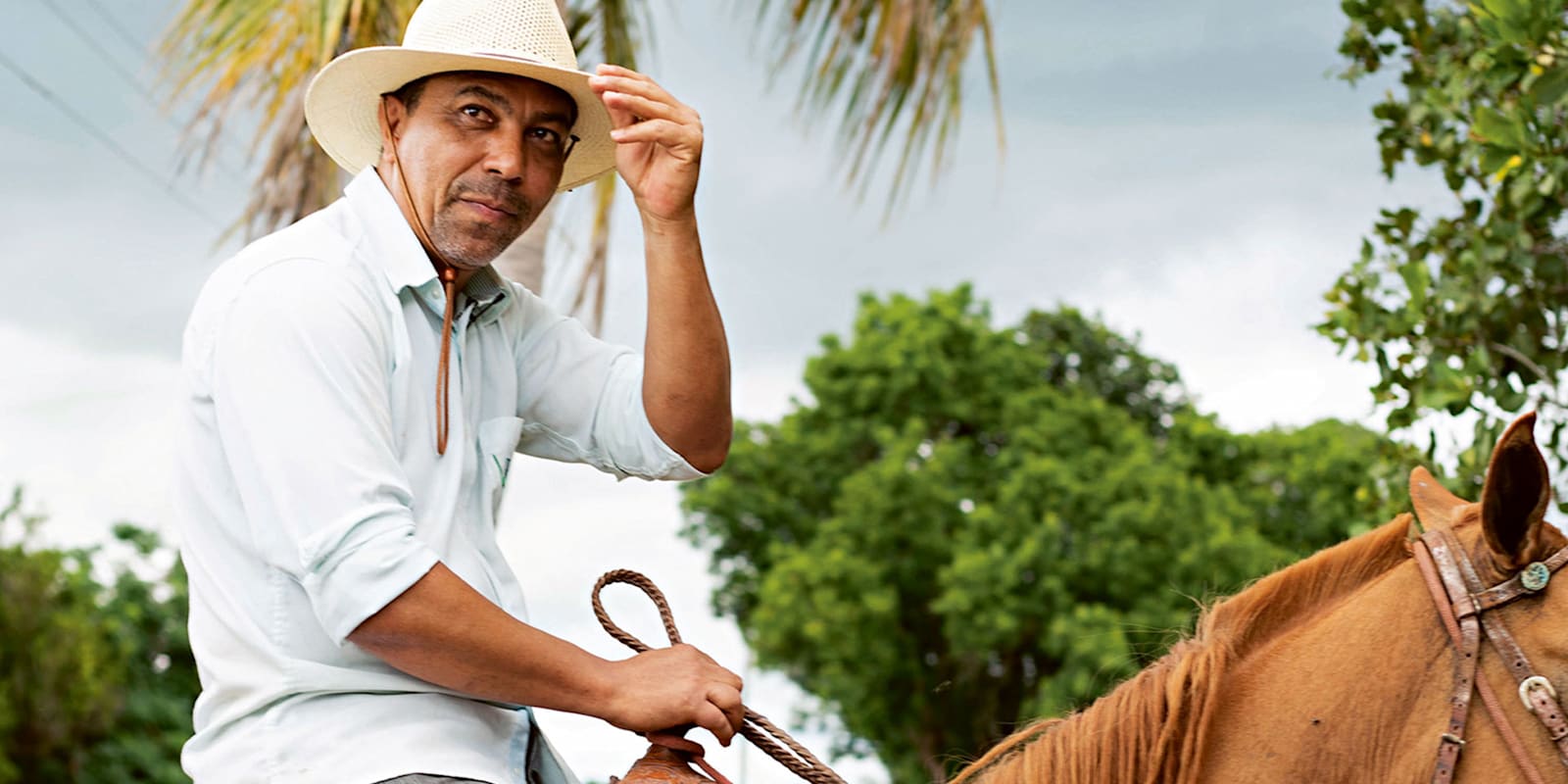 With Giovane Elber on his farm in Brazil