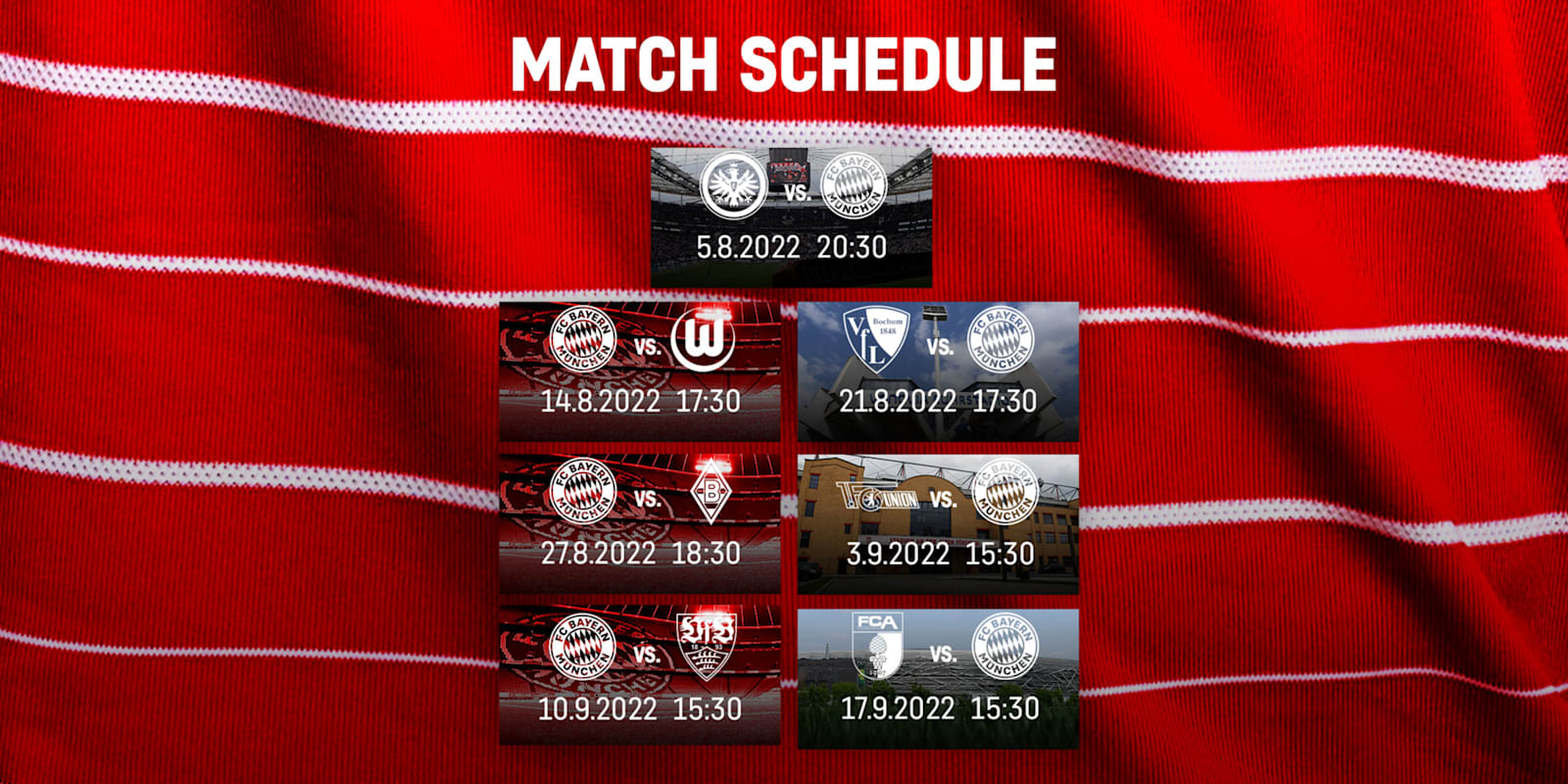 Bundesliga Matchdays 1 to 7 scheduled | FC Bayern