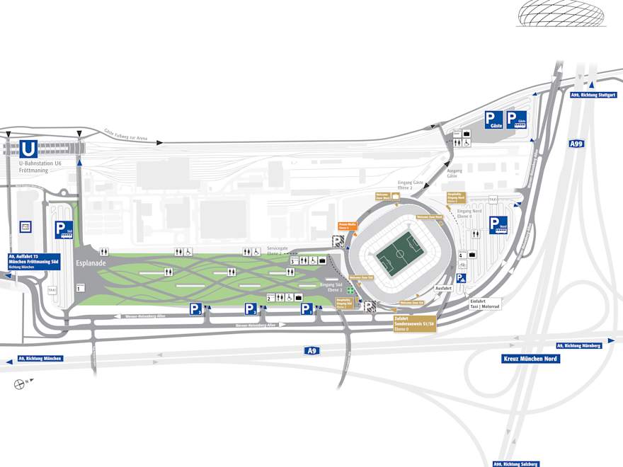 Arenapläne & Sitzpläne der Allianz Arena in München